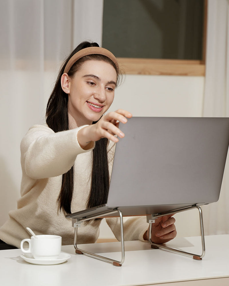 Walnut Wooden Laptop Stand: Portable Cooling, Desktop Computer Stand f