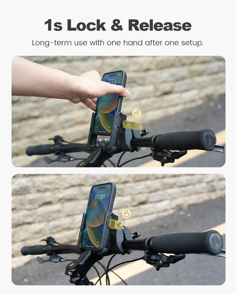 Bike Phone Mount for Bike with Quick-Release, [Camera Friendly] Motorc