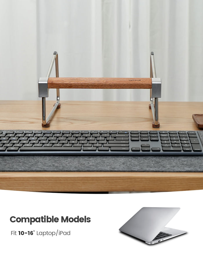 Walnut Wooden Laptop Stand: Portable Cooling, Desktop Computer Stand f