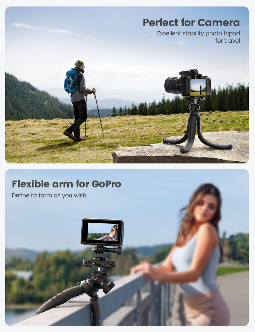 Phone Tripod - 3 in 1 Tripod Stand with Wireless Remote for iPhone and ...