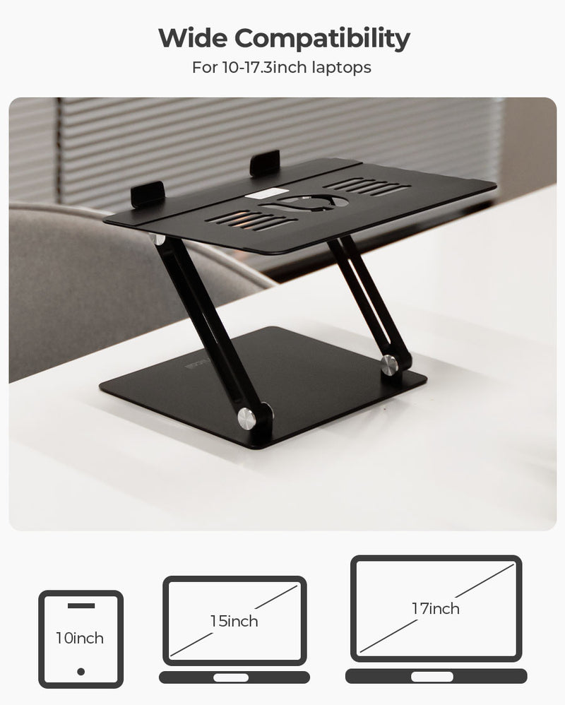 Lamicall Ergonomic Adjustable Laptop Stand for Desk, Portable Foldable