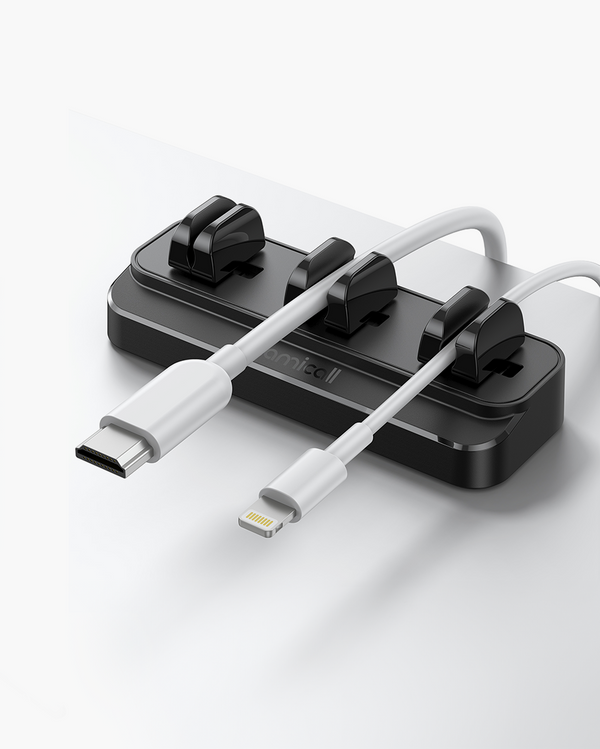 Lamicall Cable Spring Holder Clips, Adjustable Cord Clip Organizer for