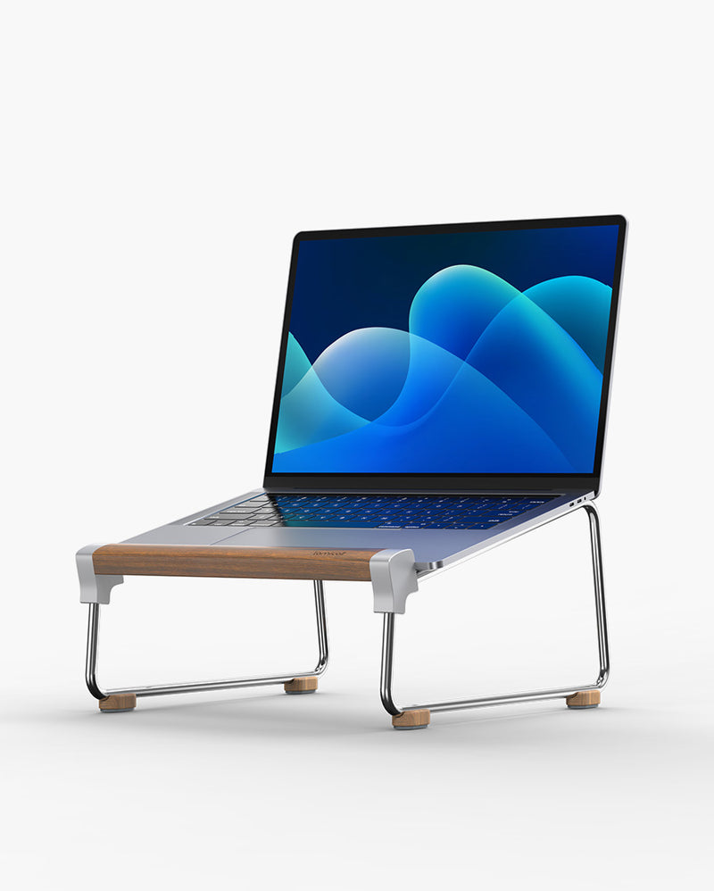 Walnut Wooden Laptop Stand: Portable Cooling, Desktop Computer Stand f