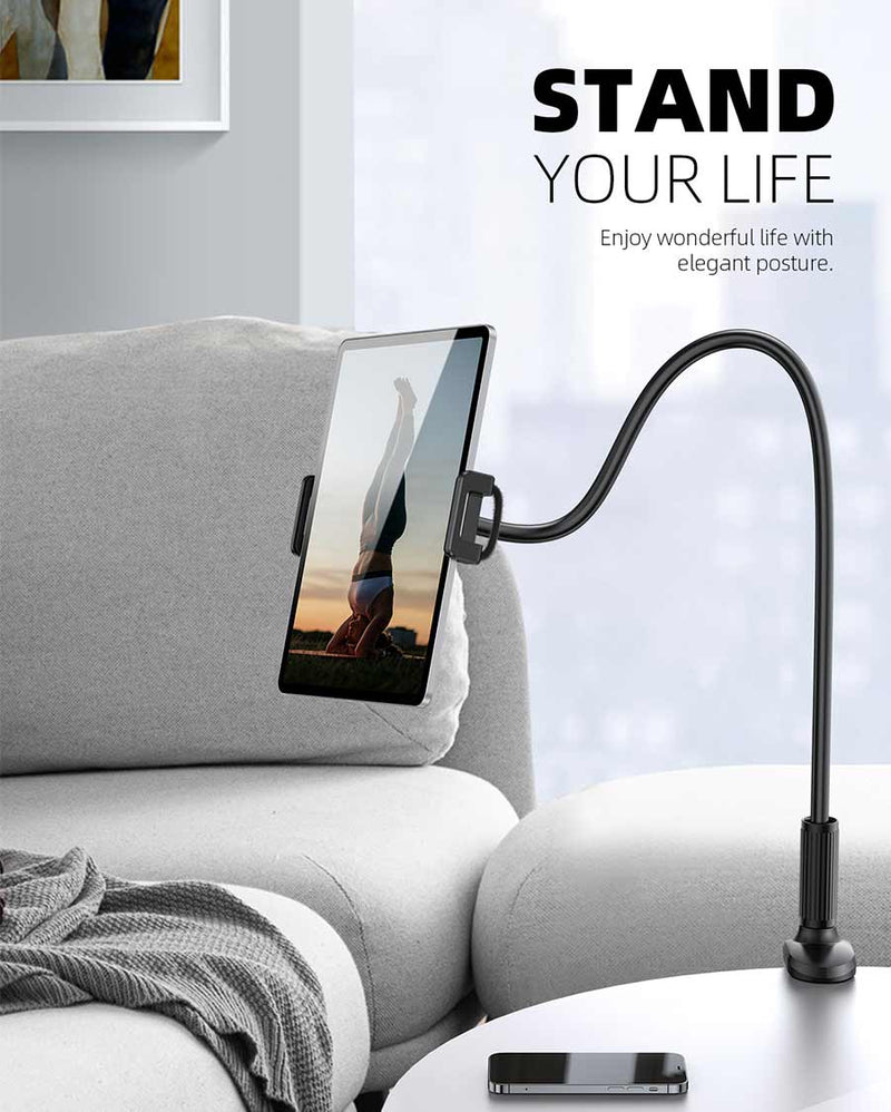 Lamicall Gooseneck Tablet Mount Holder for Bed - Flexible Tablet Arm C