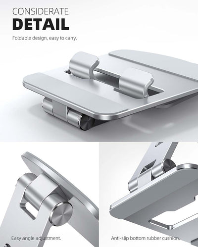 Lamicall Adjustable Foldable Tablet Stand Holder, 360 Degree Rotating