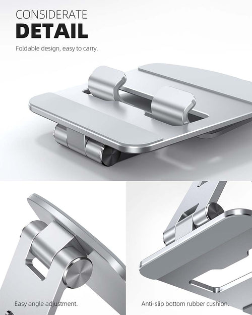 Lamicall Adjustable Foldable Tablet Stand Holder, 360 Degree Rotating