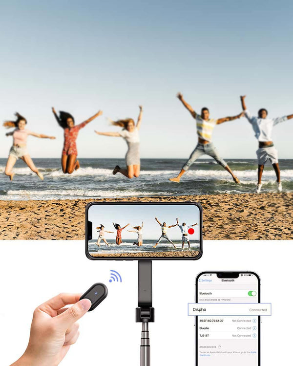 Selfie Stick with Wireless Remote, Magnetic Phone Tripod Stand for Liv