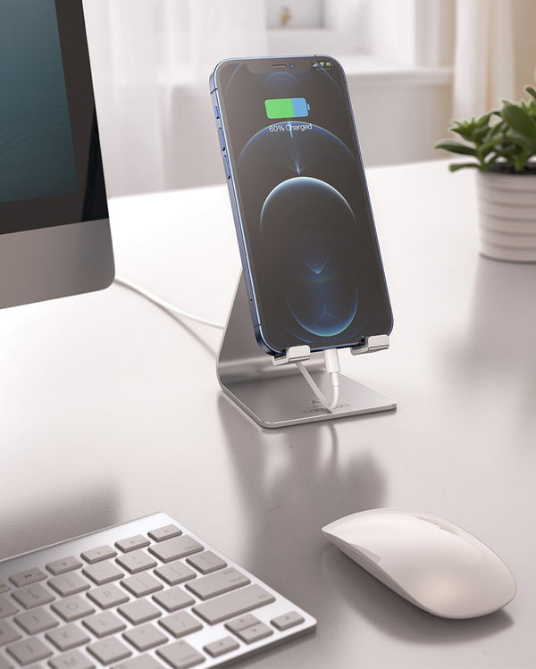 Lamicall Adjustable Cell Phone Stand, Aluminum Desktop Phone Dock Hold