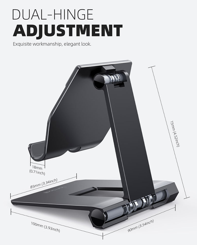 Lamicall 2024 Upgrade Super Stable Cell Phone Stand for Desk - Foldabl