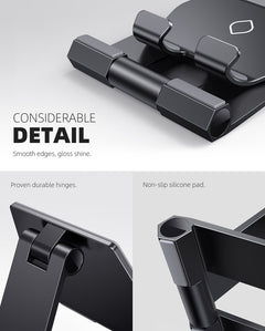 Lamicall 2024 Upgrade Super Stable Cell Phone Stand for Desk - Foldabl