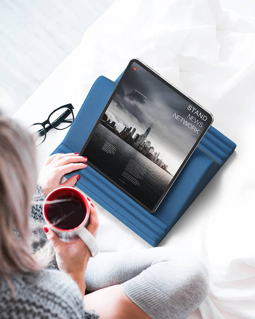 Lamicall Tablet Pillow Stand for bed, Pillow Soft Pad for Lap with 6 V